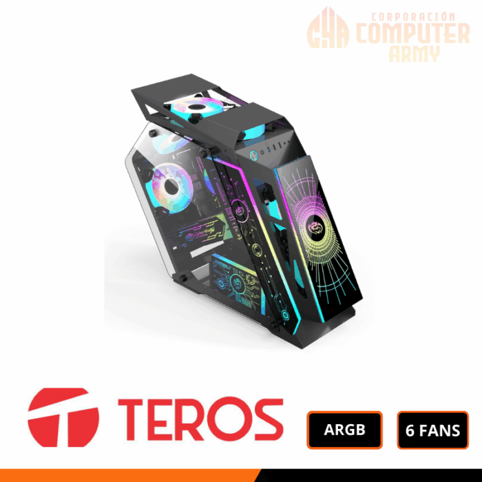 CASE GAMER, CYBERTEL TRANSFORMER CBX8118 NEGRO ROBOT – COMPUTER ARMY
